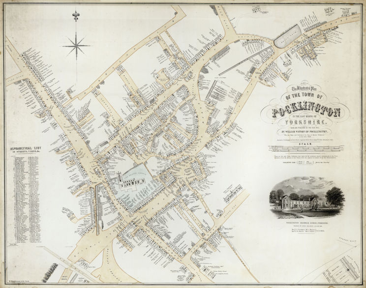 Pocklington History - William Watson Pocklington Map 1855