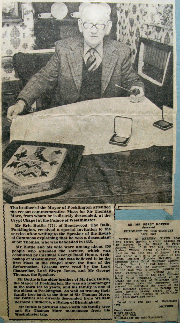 Pocklington History - Charlie Buttle Union Street