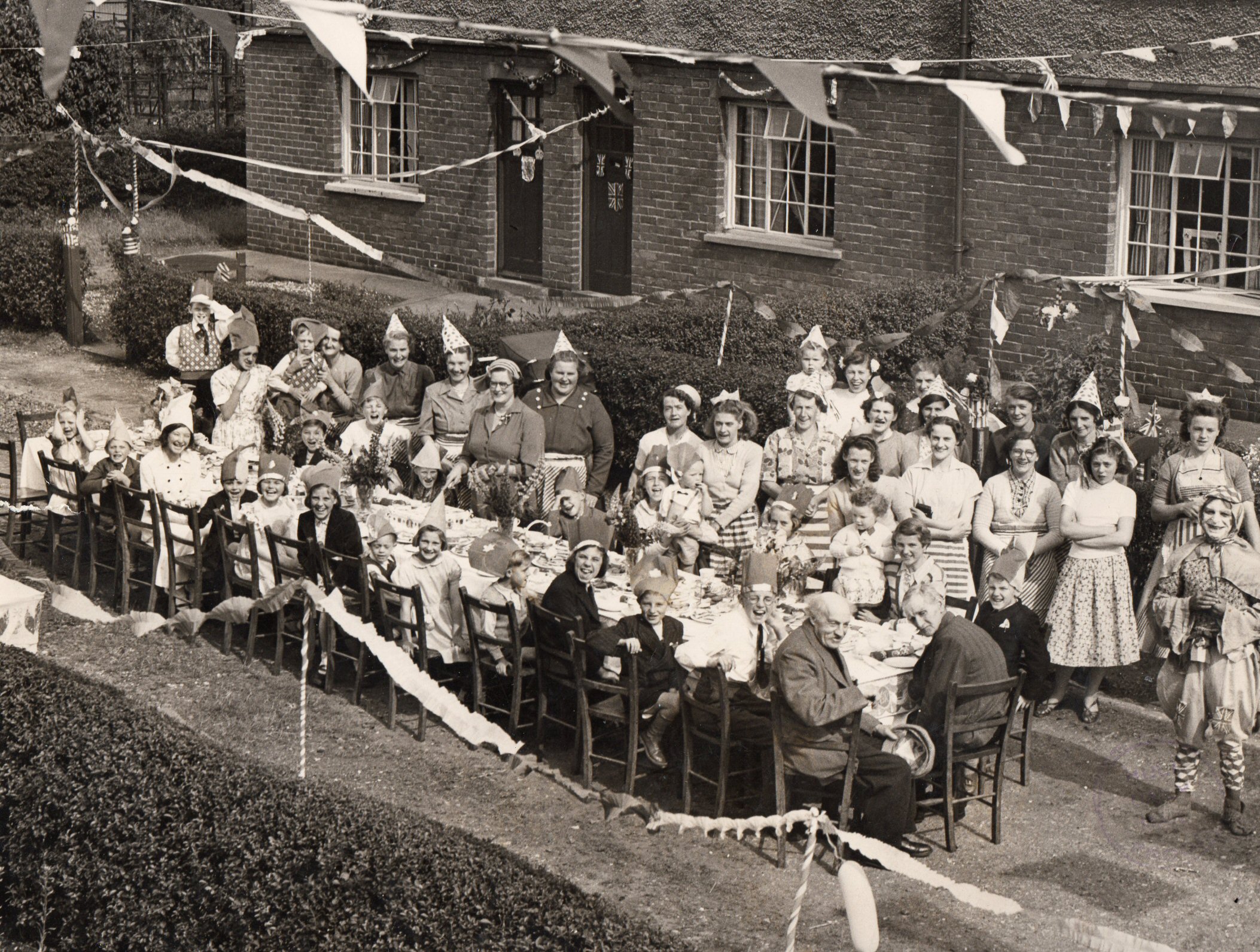 Pocklington History - 1953 Coronation Celebrations Edward Street