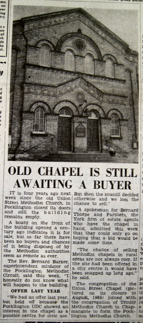 Pocklington History - Primitive methodist Chapel